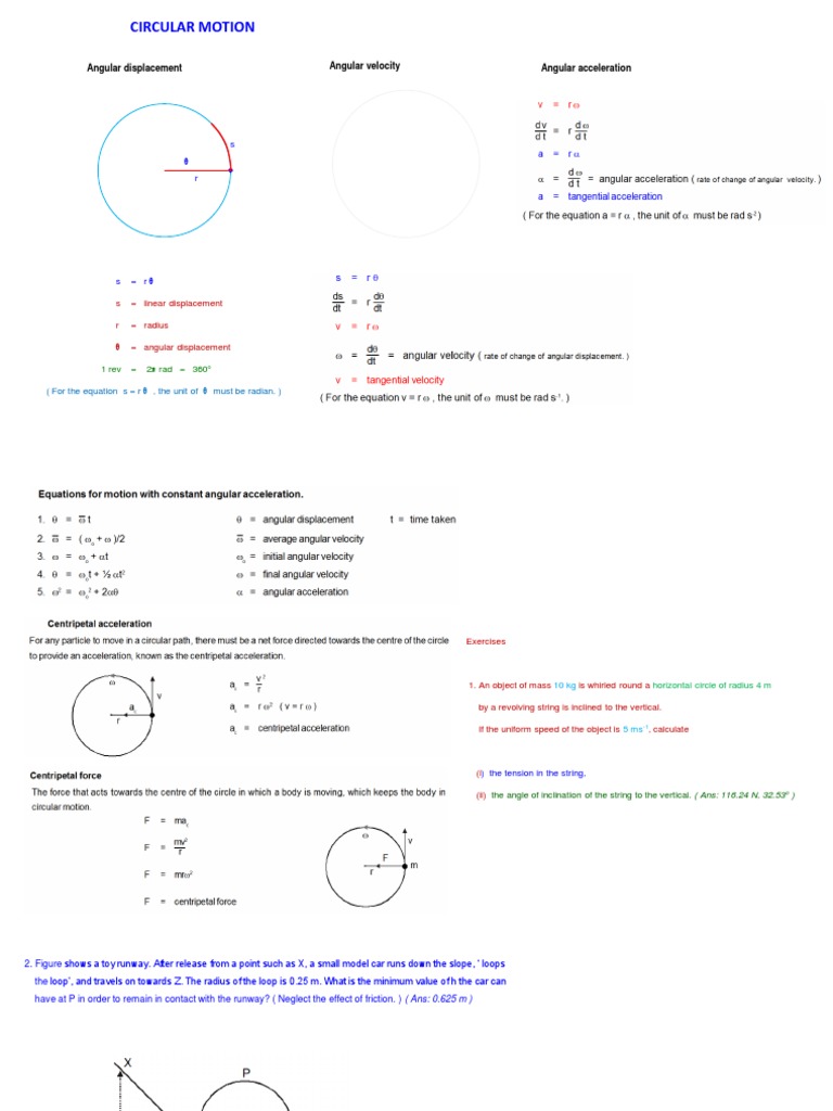 Understanding Circular Motion Concepts | PDF | Science & Mathematics