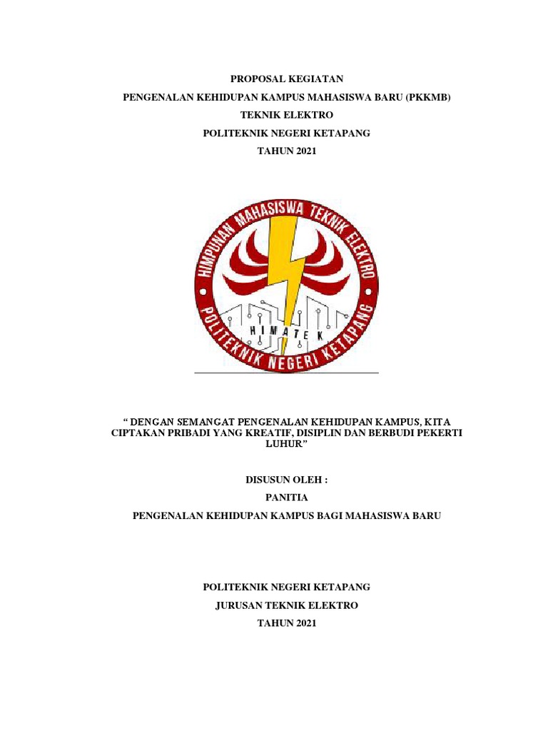 (Teknik Elekto) Proposal PKKMB 2021 | PDF | Sains & Matematika
