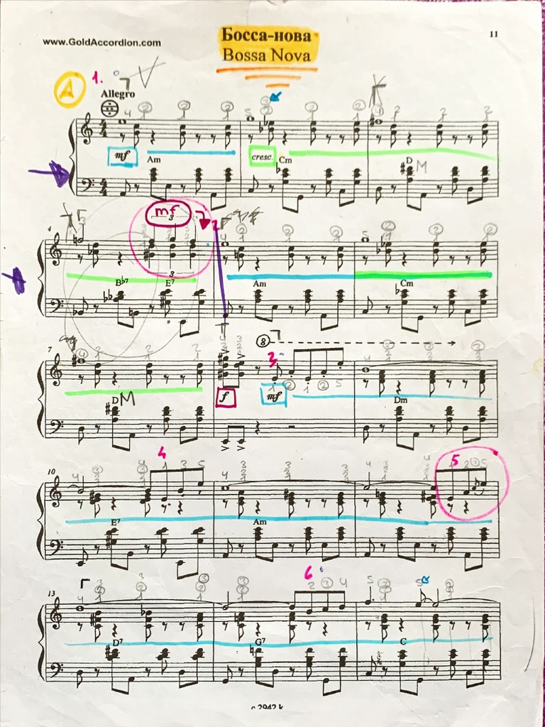 Vlasov Bossa Nova Acordes | PDF