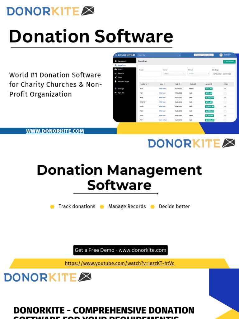 DonorKite: Free Donation Management Software | PDF | Nonprofit ...