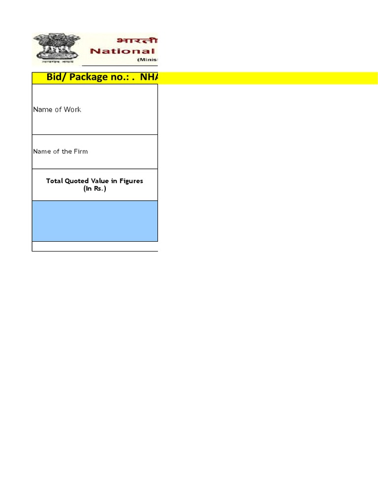 Financial Bid | PDF | Government