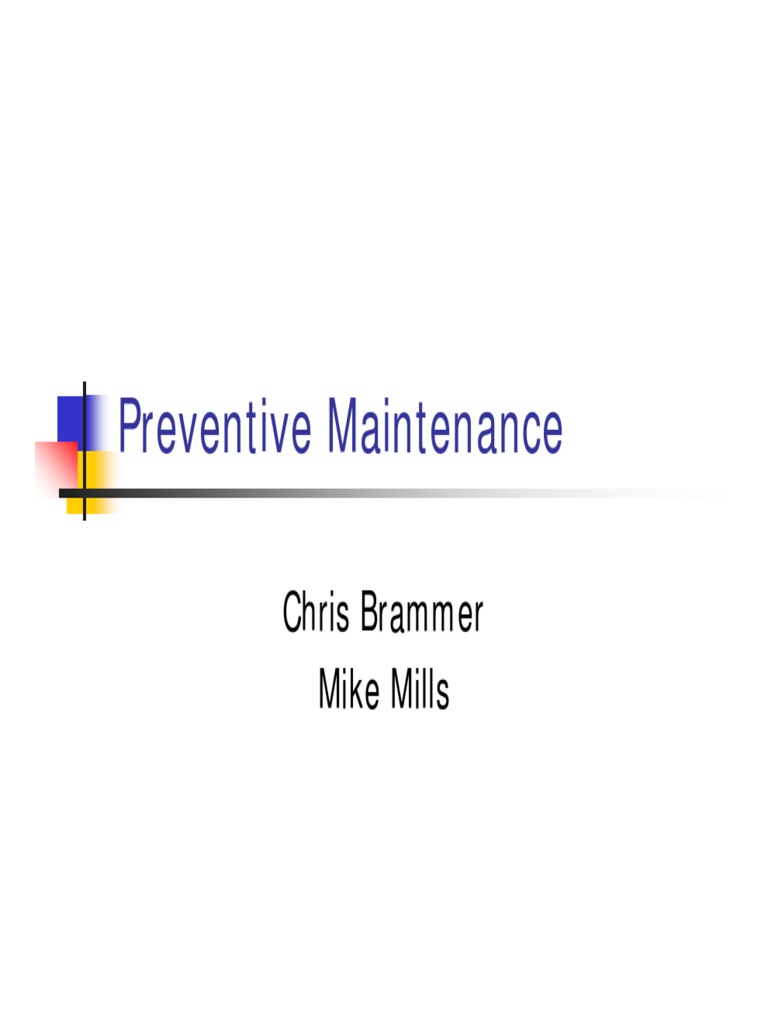 Preventive Maintenance Presentation | PDF
