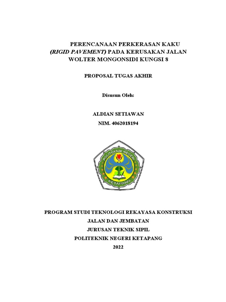 Cover Proposal | PDF | Teknologi & Rekayasa