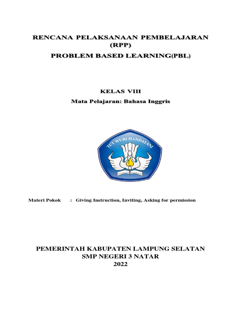 RPP Problem Based Learning PPL 1 | PDF | Seni & Disiplin Bahasa | Karier & Perkembangan