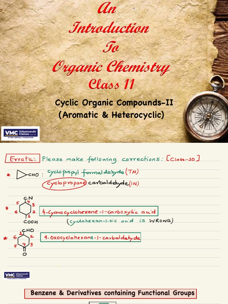 IOC Class-11 Notes | PDF | Heterocyclic Compound | Carboxylic Acid