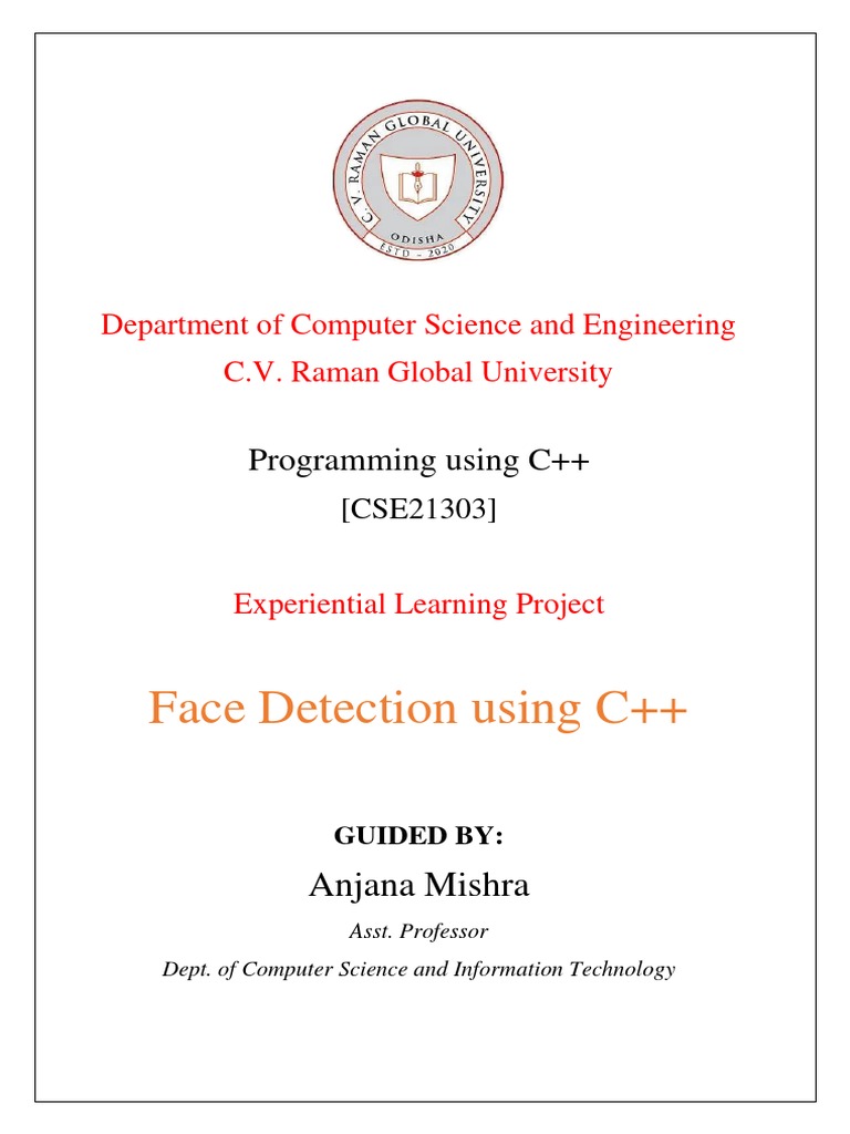 Report C++ Project Face Detection | PDF | Computer Engineering | Computing