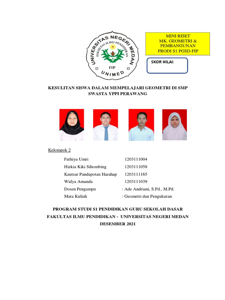 Kelompok 2 - Mini Riset Geometri Dan Pengukuran - PGSD f'20 | PDF | Karier & Perkembangan | Bisnis