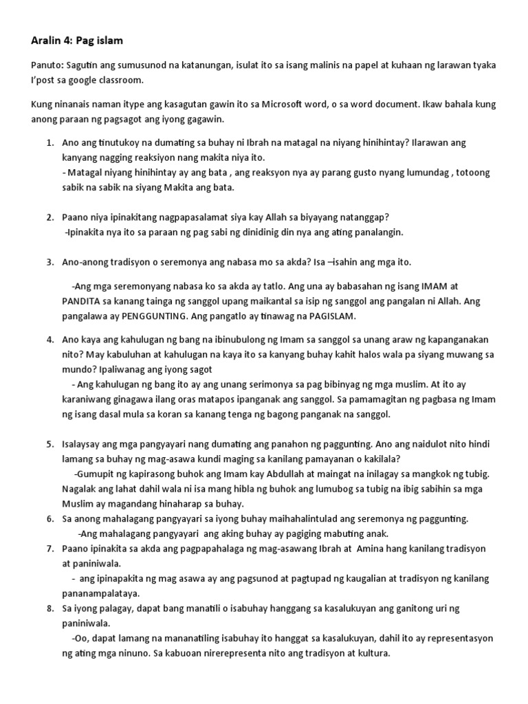 Aralin 4 Filipino | PDF