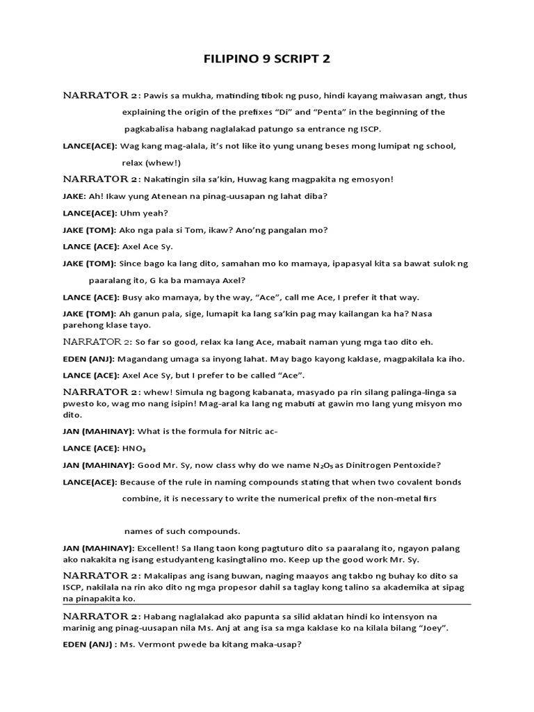 Filipino 9 Script 2 Merc Mark | PDF