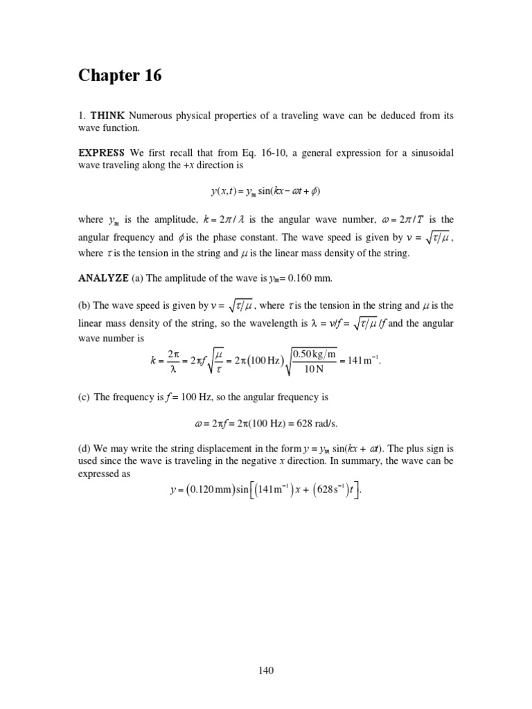 ISV SM Ch16 | PDF | Waves | Frequency