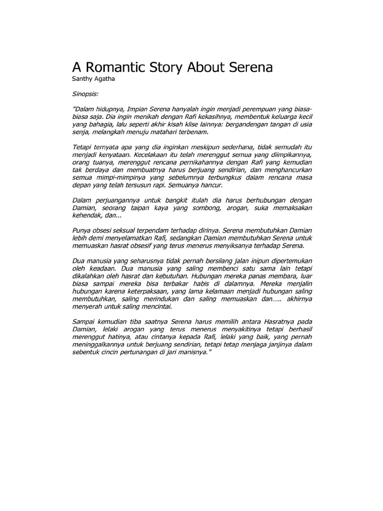 A Romantic Story About Serena - Fransiska Ika - PDF Online - FlipHTML5 | PDF