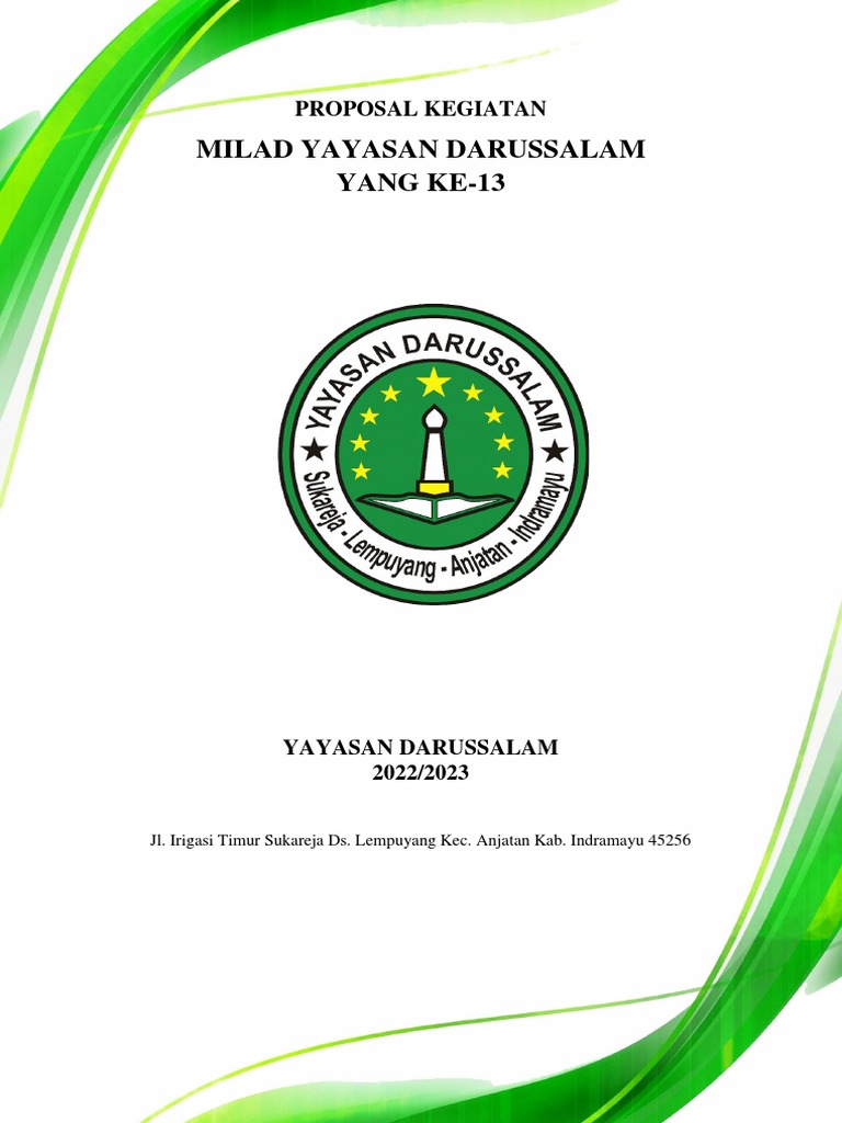Proposal Milad Yayasan | PDF