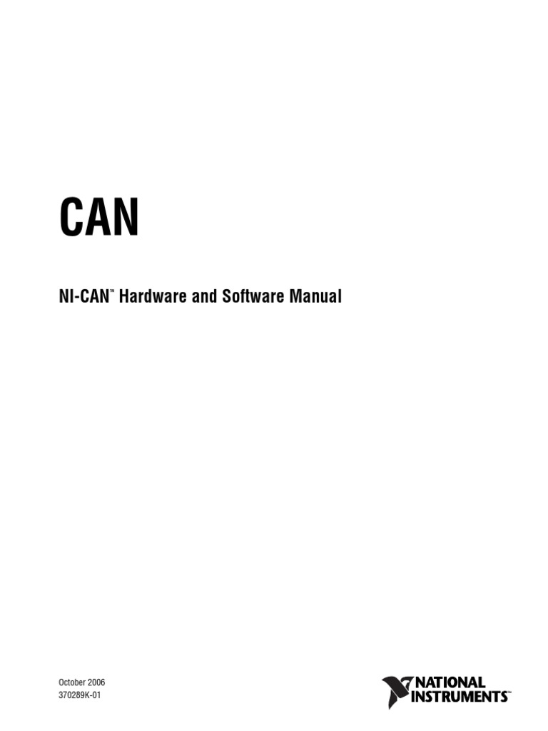 NI-CAN Hardware and Software Manual | PDF | Electromagnetic ...