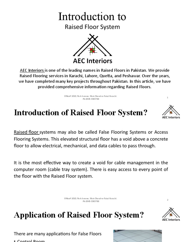 Raised Floor System | PDF | Flooring | Structural Engineering