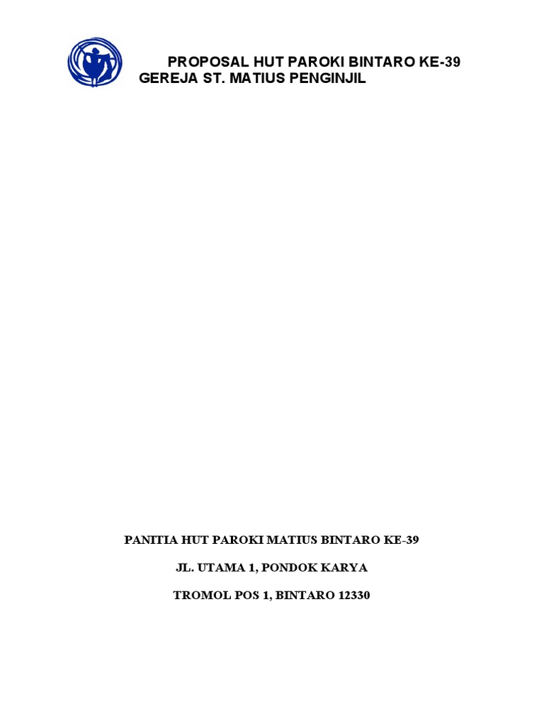 Proposal HUT Paroki - Oke | PDF