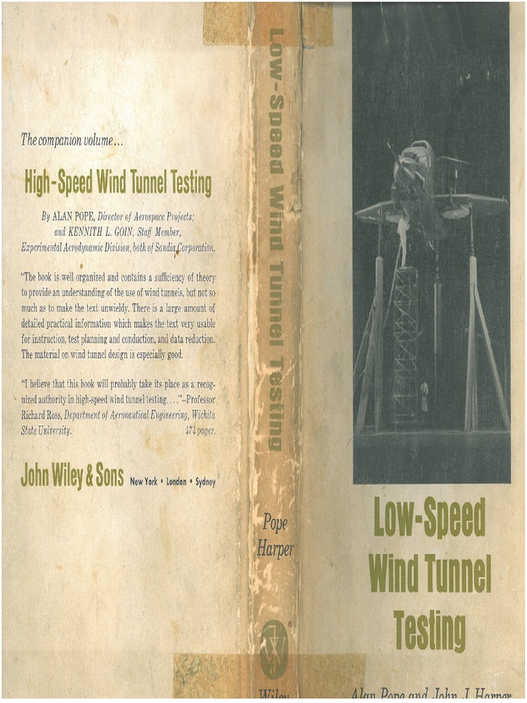 A. Pope, J.J. Harper - Low-Speed Wind Tunnel Testing | PDF | Wind ...