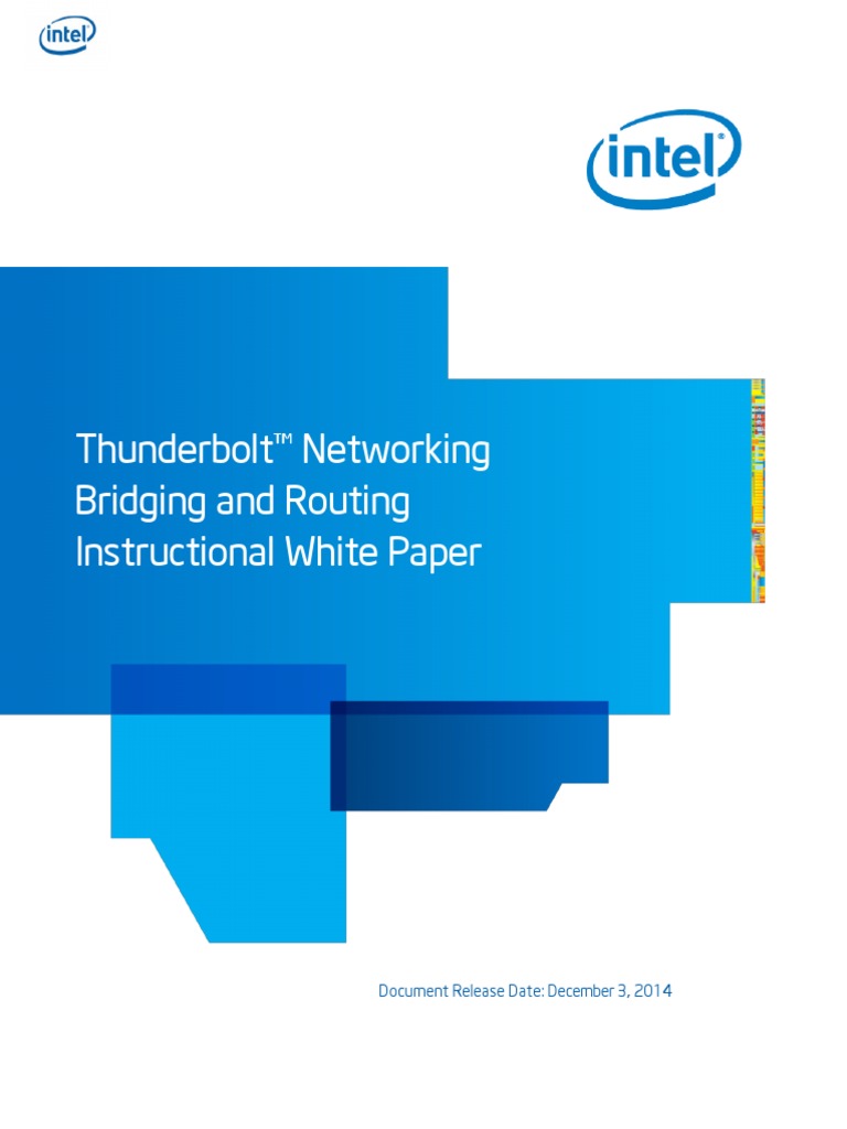 Thunderbolt™ Networking Bridging and Routing Instructional White Paper ...