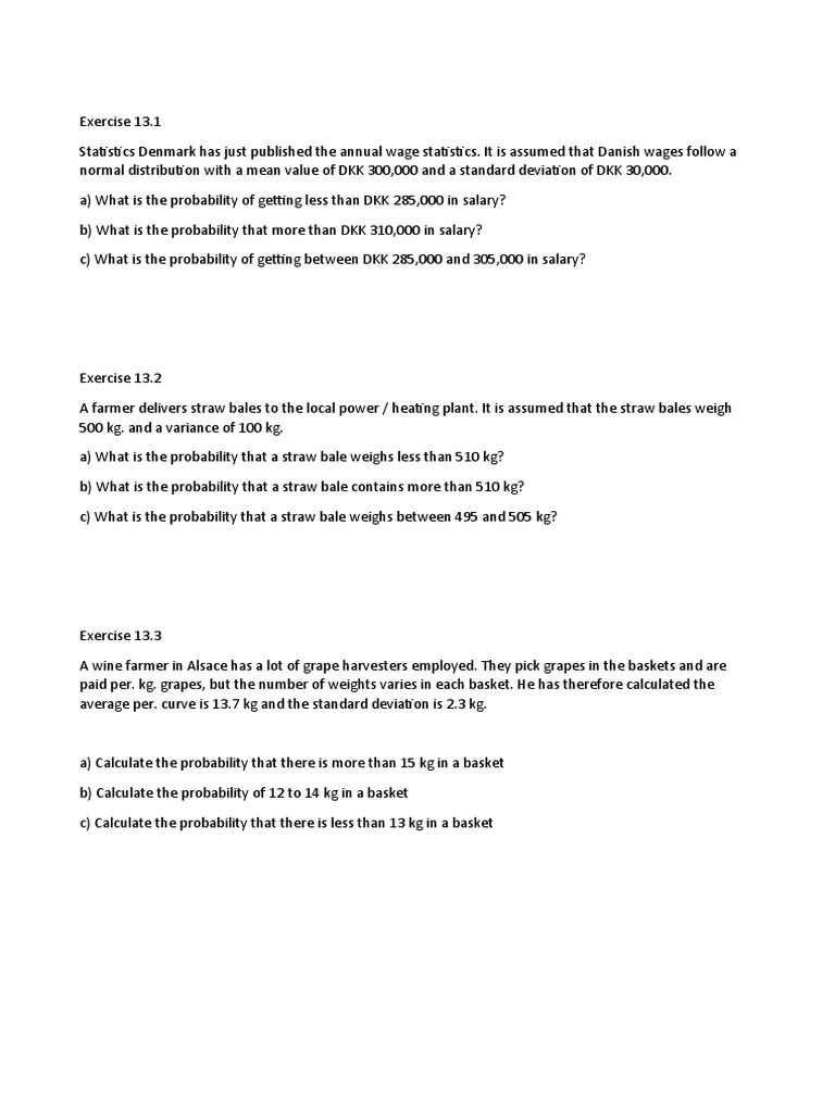 Normal Distribution Assignments | PDF | Teaching Methods & Materials ...