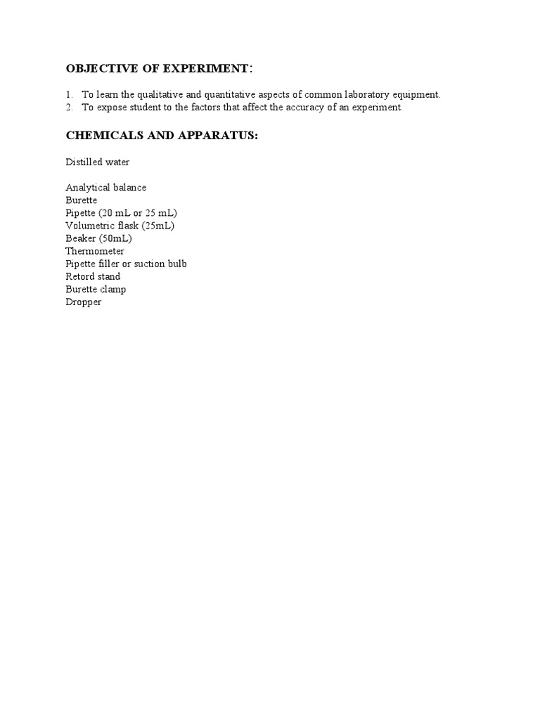 LAb Report Chm127 Exp1 | PDF | Laboratory Equipment | Laboratories