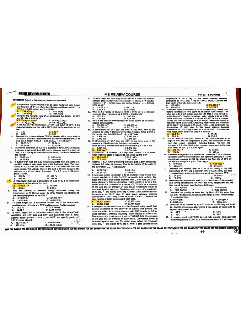Vip 06 Pipe Probs | PDF