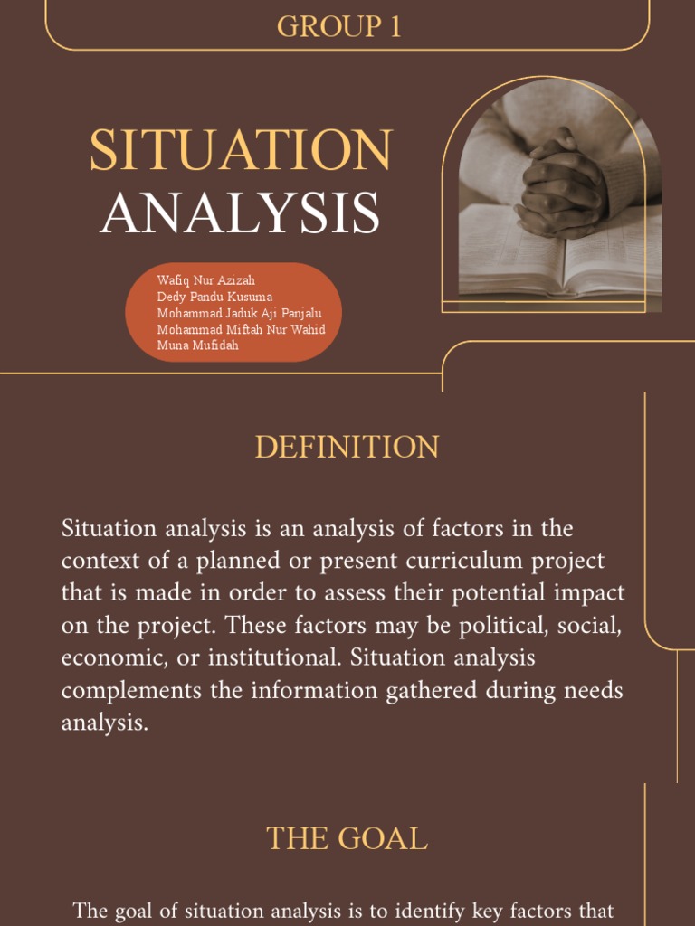 Group 1 Situation Analysis-2 | PDF | Teachers | Teaching Method