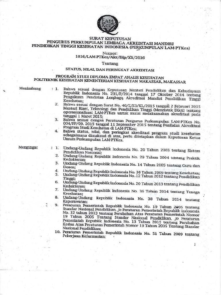 Akreditasi Program Studi | PDF