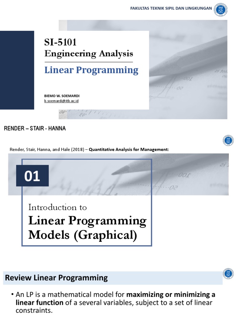 (W-6a) SI-5101 Linear Programming (2021) | Download Free PDF | Linear Programming | Applied ...