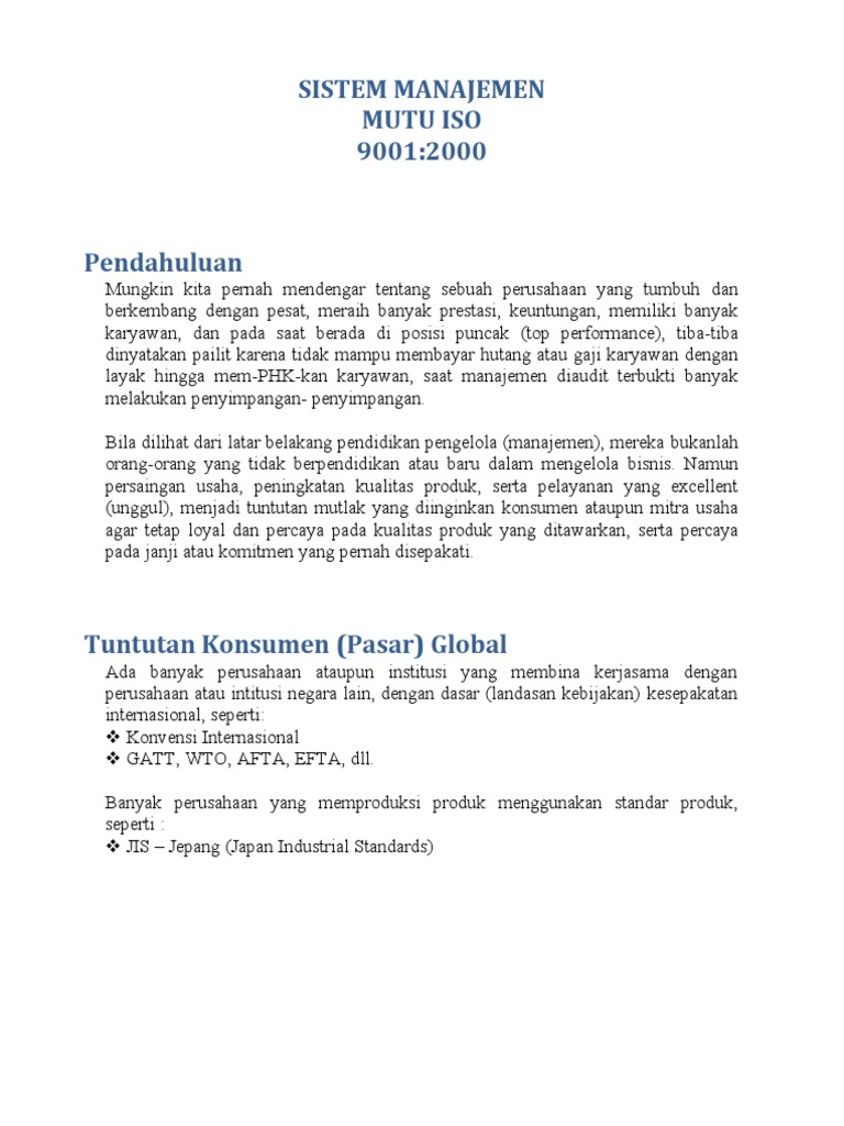 Pertemuan 5 Sistem Manajemen Mutu Iso 9001 - 1 | PDF | Bisnis | Teknologi & Rekayasa