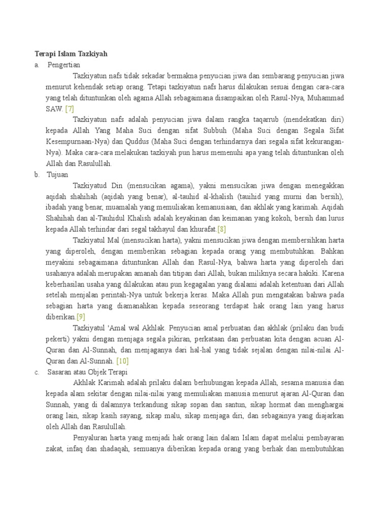 Terapi Islam Tazkiyah, Ta'Limah | PDF