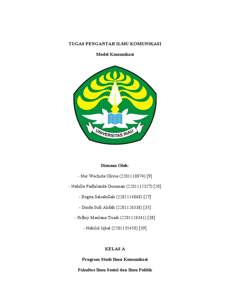 Kel 1 - Model Komunikasi | PDF | Seni