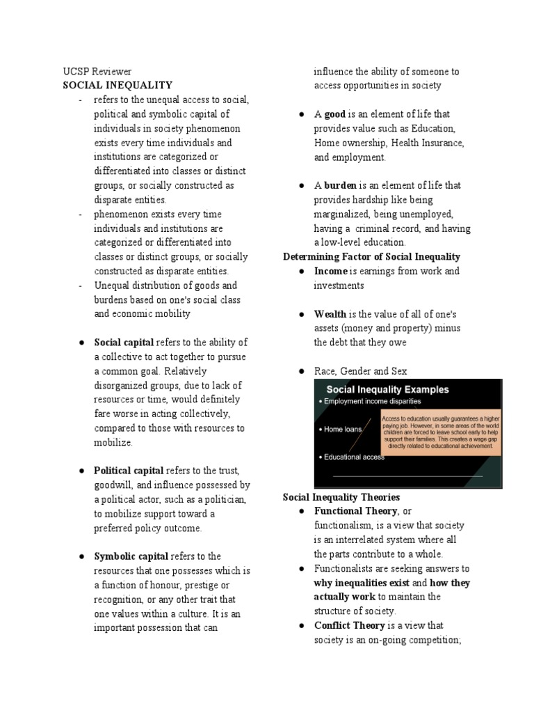UCSP Reviewer | PDF | Social Inequality | Discrimination & Race Relations