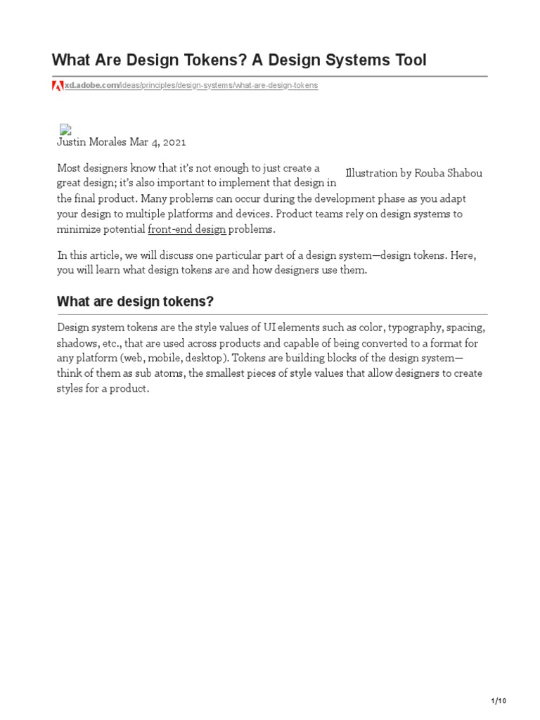 What Are Design Tokens A Design Systems Tool | Download Free PDF ...