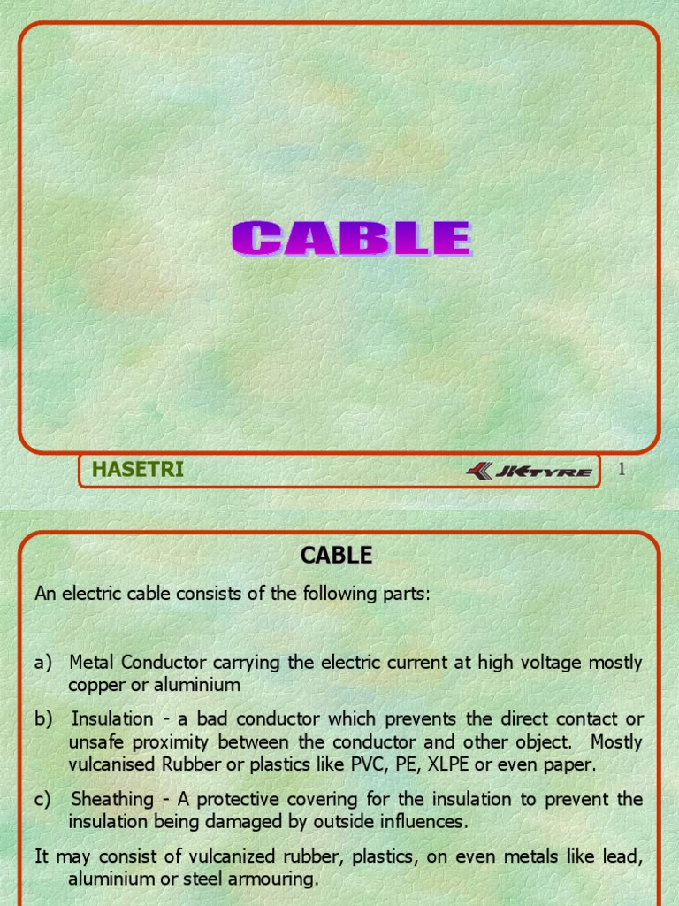 Cable | PDF | Capacitor | Insulator (Electricity) Cable | PDF | Capacitor | Insulator (Electricity)