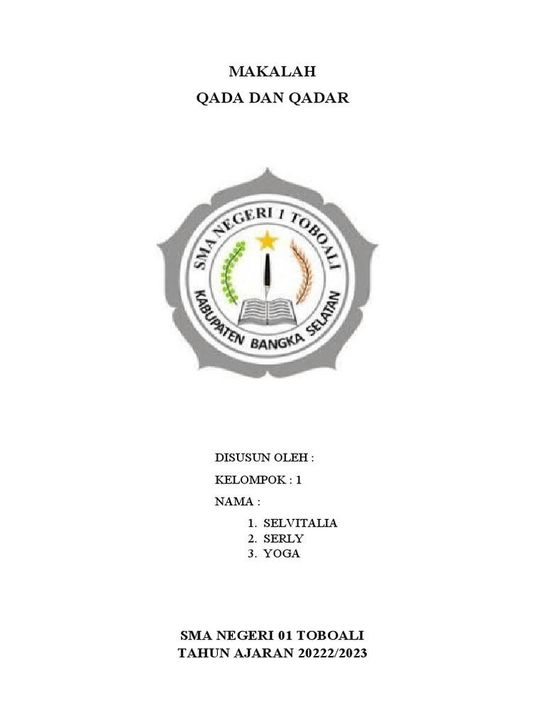 Makalah Qada Dan Qadar | PDF
