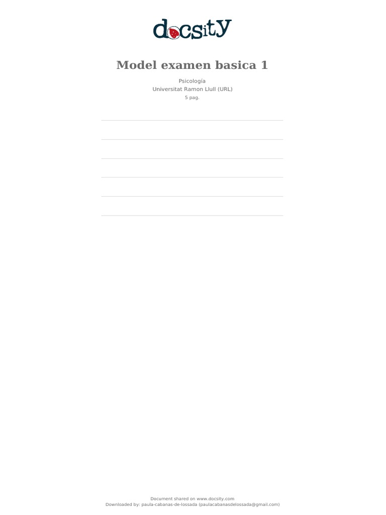 Docsity Model Examen Basica 1 | PDF | Reforzamiento | Experimentar