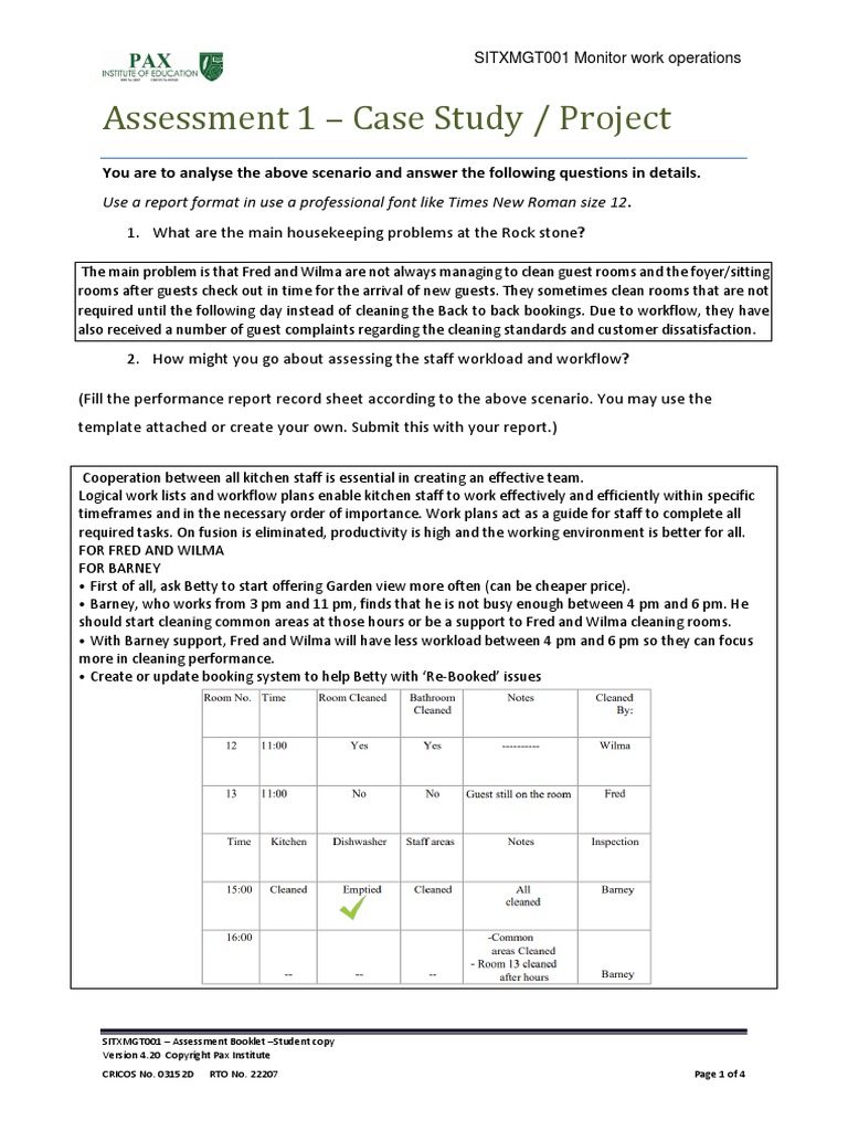 Assessment 2 Case Study - Project Updated | PDF | Cognition | Business