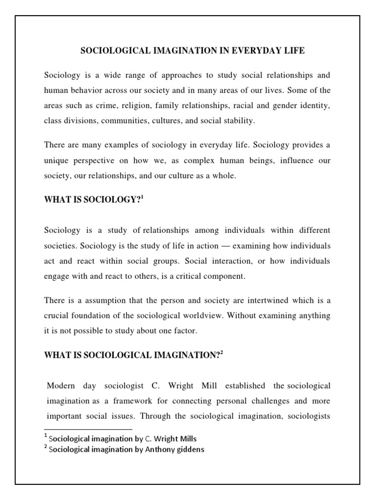 Sociology Assignment | PDF | Sociology | Behavioural Sciences