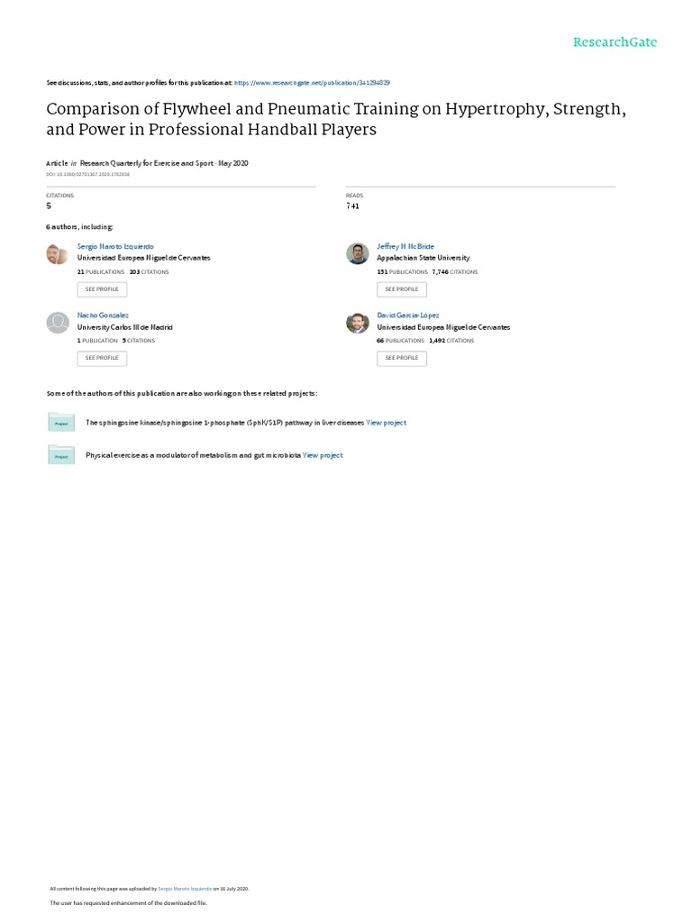 Comparison of Flywheel and Pneumatic Training On Hypertrophy, Strength ...