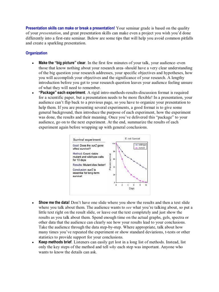 Presentation Skills Can Make or Break A Presentation | PDF | Experiment ...