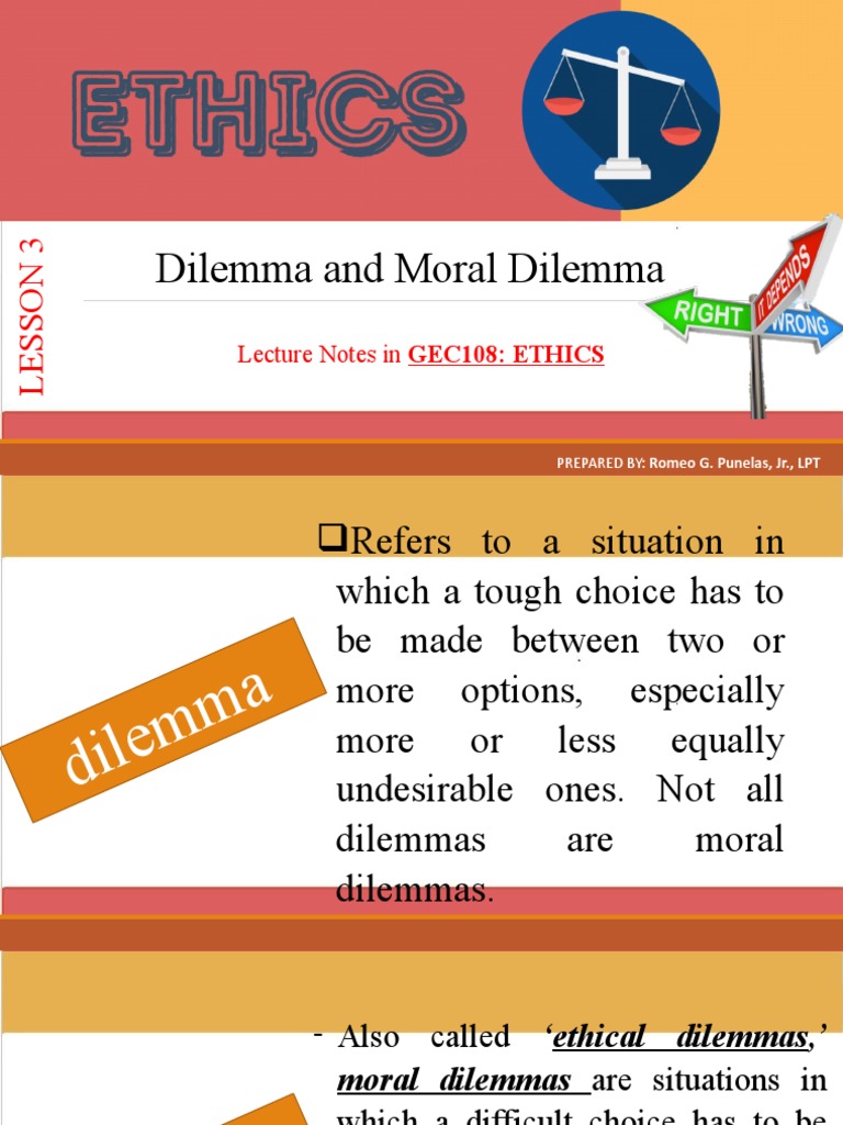 Week 4 Dillema and Moral Dillema | PDF | Philosophical Theories ...