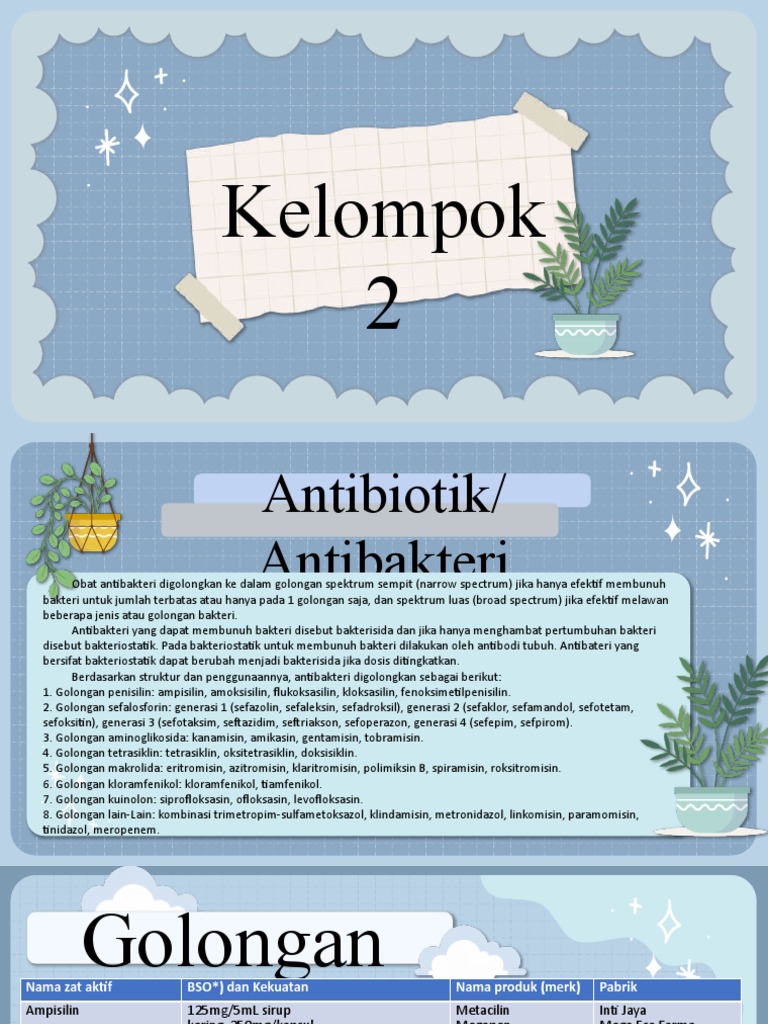 Panduan Lengkap Antibiotik dan Dosisnya | PDF