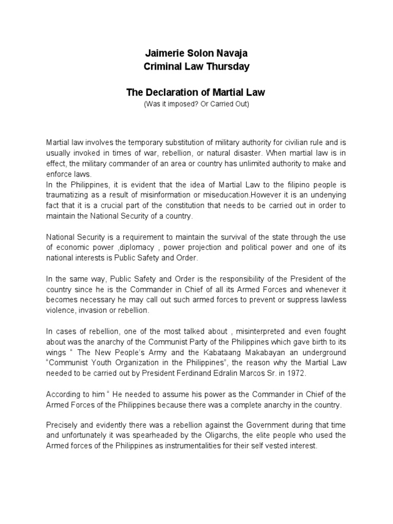 Martial Law | PDF | Government | Philippines