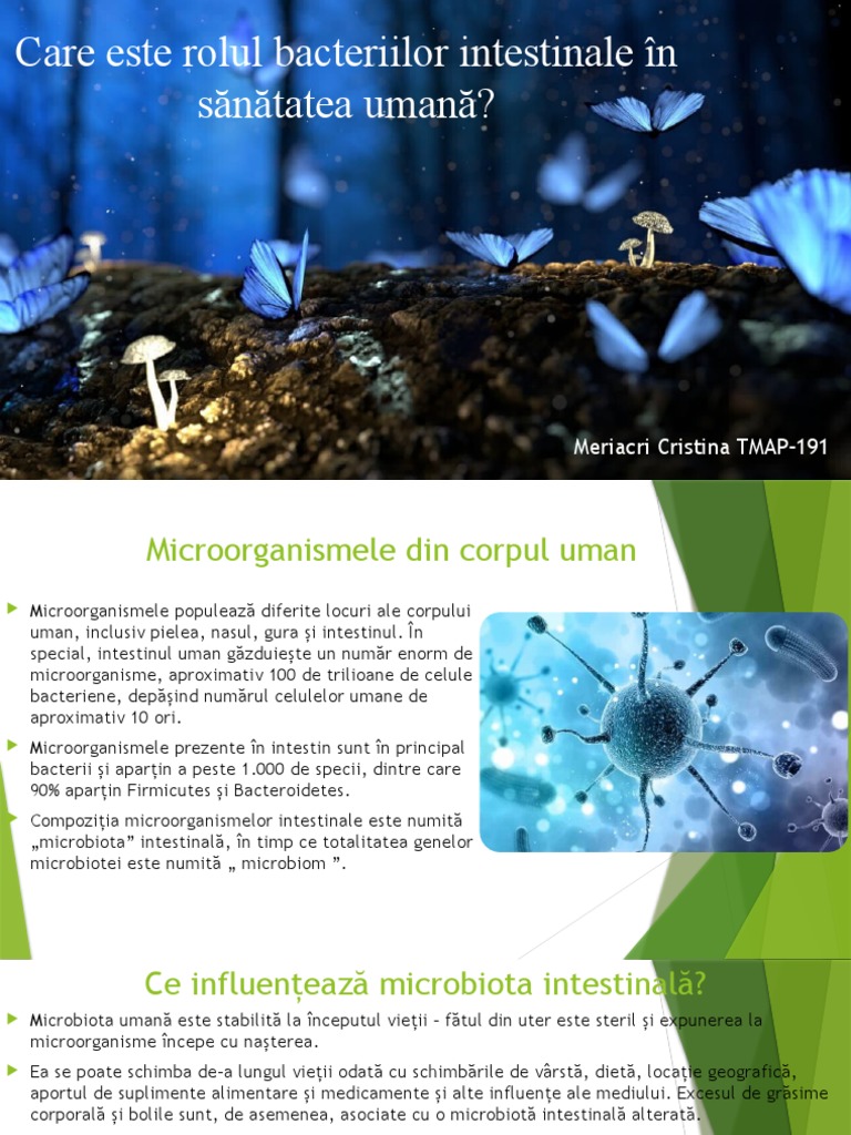 Care Este Rolul Bacteriilor Intestinale În Sănătatea Umană | PDF