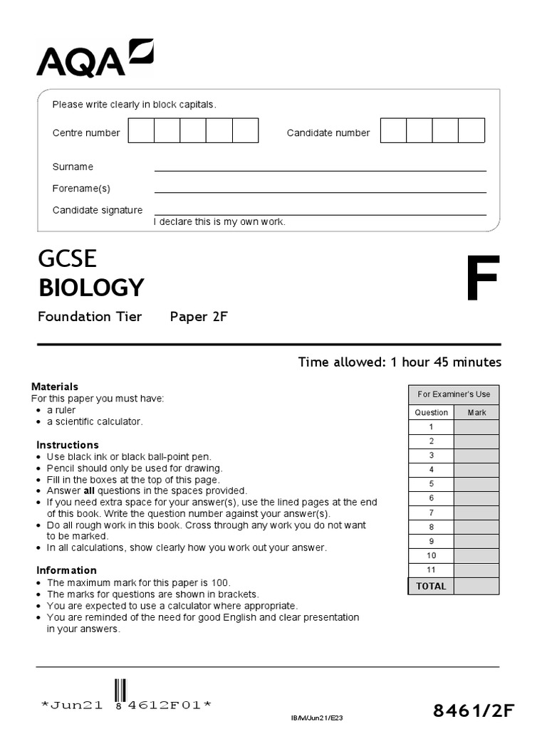 Aqa 84612F QP Nov21 | PDF | Human Eye | Genotype Aqa 84612F QP Nov21 | PDF | Human Eye | Genotype