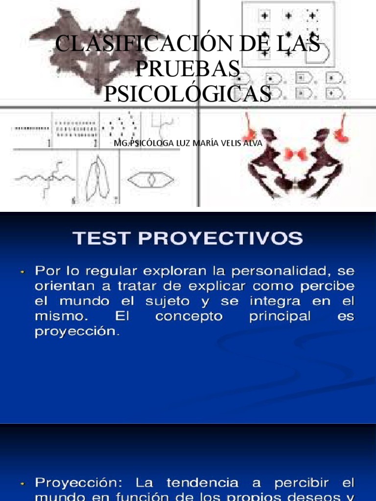 Clasificación de Las Pruebas Psicológicas Sem.2 | PDF