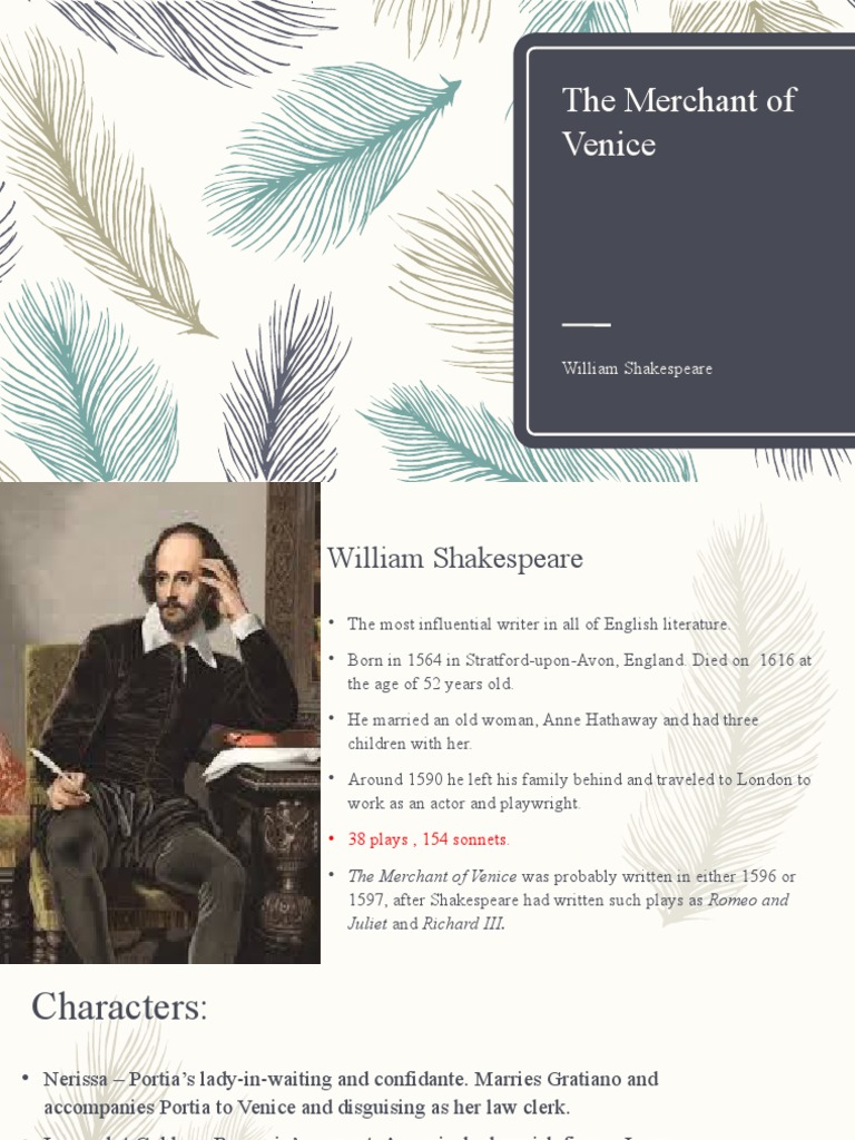 Portia: A Character Sketch | PDF | The Merchant Of Venice | Shylock