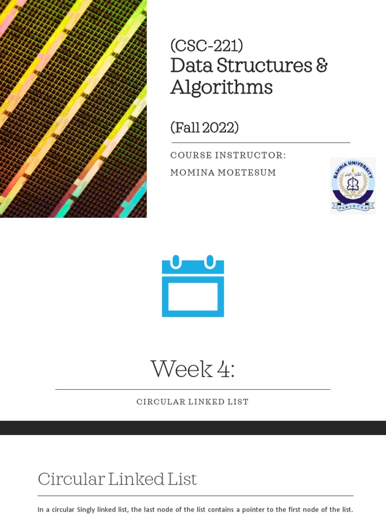 Week4 Linked List Variants Circular Linked List 19102022 121122pm | PDF ... Week4 Linked List Variants Circular Linked List 19102022 121122pm | PDF ...