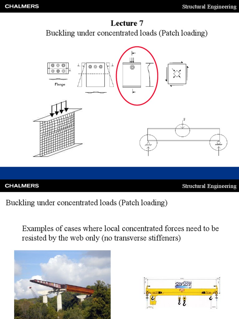 Lecture 7 Patch Loading - 2011 | PDF | Buckling | Structural Engineering