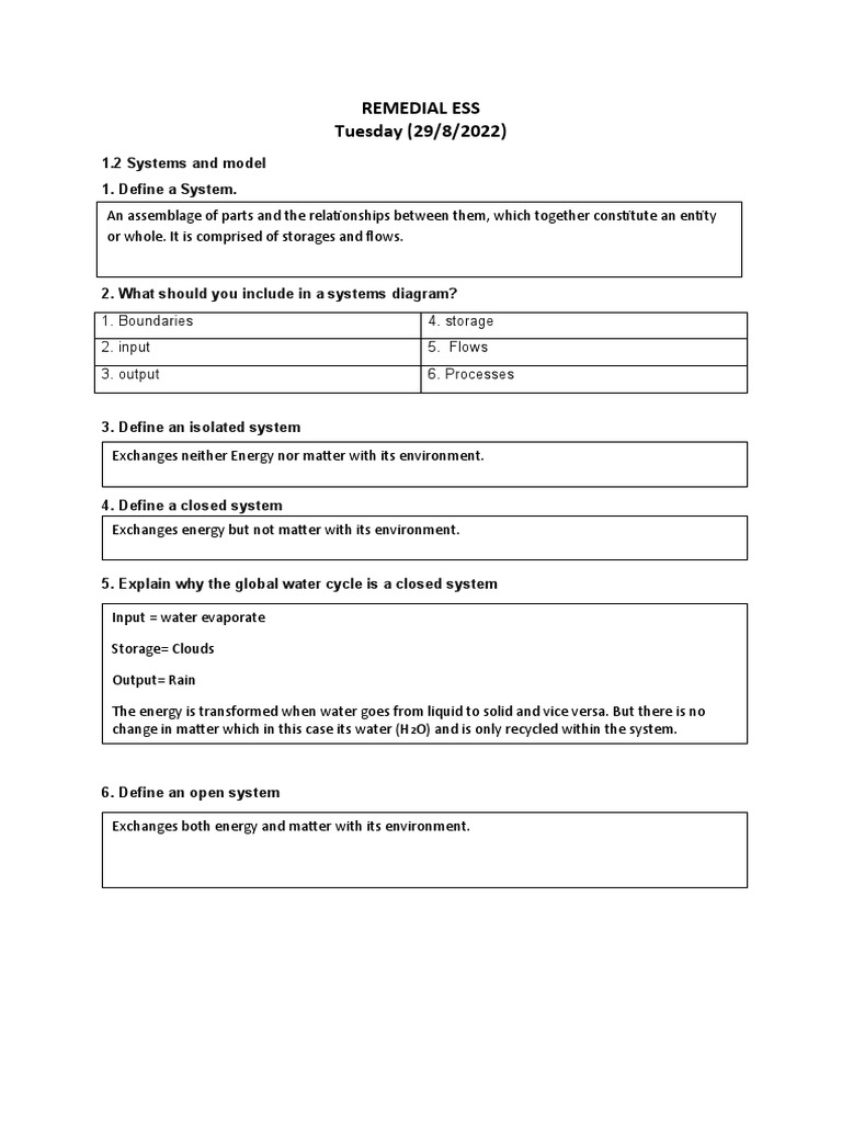 Remedial 1 Ess Question 1.2 1.3 | PDF | Negative Feedback | Positive ...