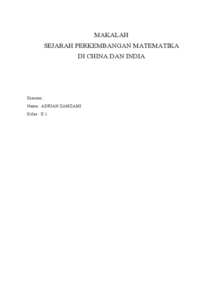 Dokumen - Tips Sejarah MTK Di India Dan Cina | PDF